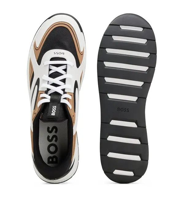 BOSS Two-tone Metallic Low-top Sneakers