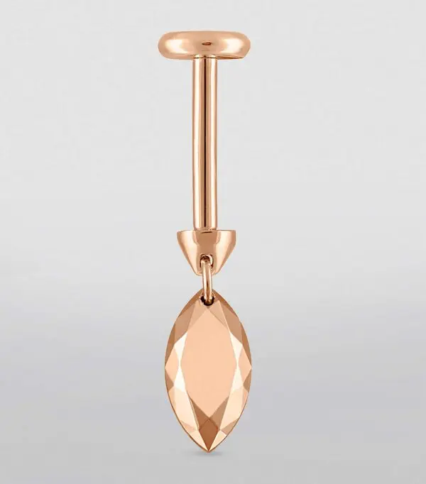 MARIA TASH Faceted Marquise Charm Single Earring - Rose Gold