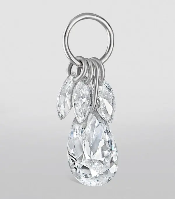 MARIA TASH Floating Pear Diamond Plume Charm
