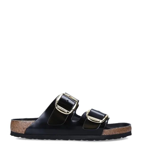 BIRKENSTOCK Leather Arizona Big Buckle Sandals - Black