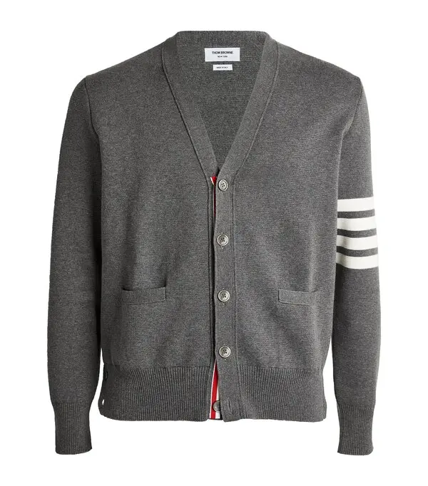 Thom Browne 4-bar Stripe Cotton Cardigan