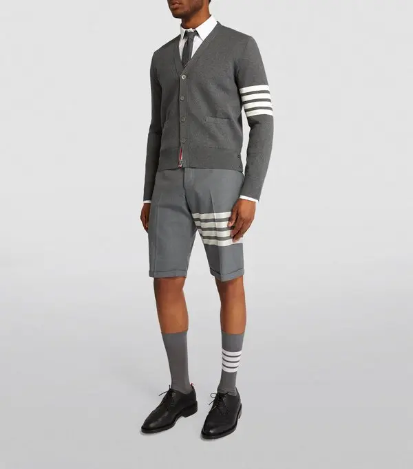 Thom Browne 4-bar Stripe Cotton Cardigan