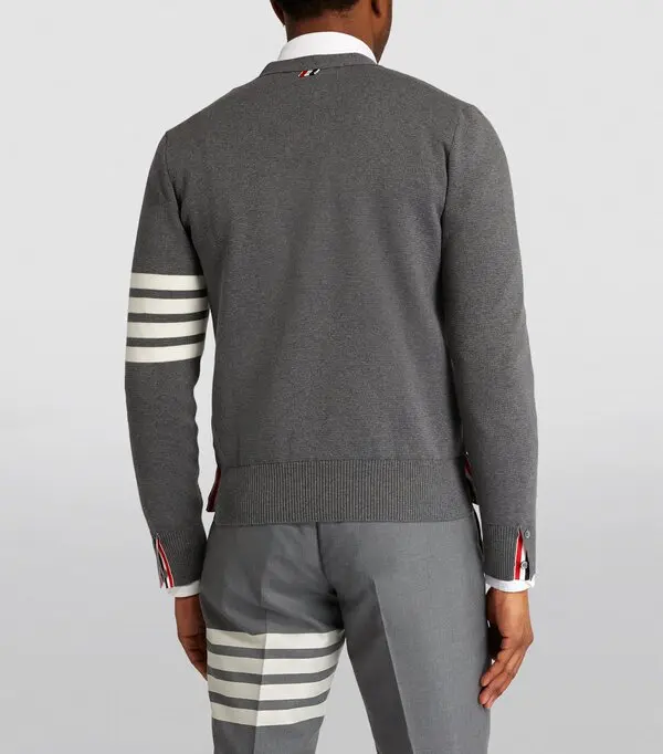 Thom Browne 4-bar Stripe Cotton Cardigan