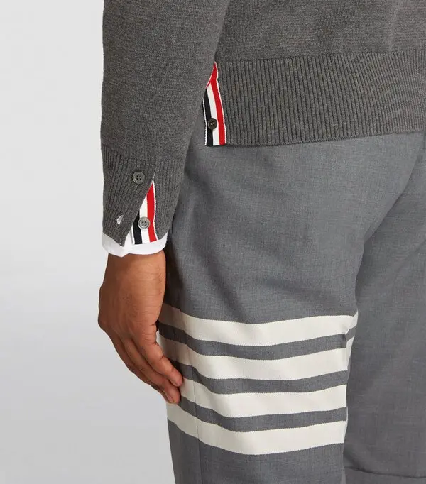 Thom Browne 4-bar Stripe Cotton Cardigan