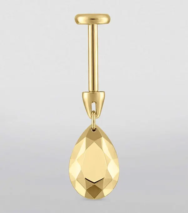MARIA TASH Faceted Pear Charm Earring - Gold