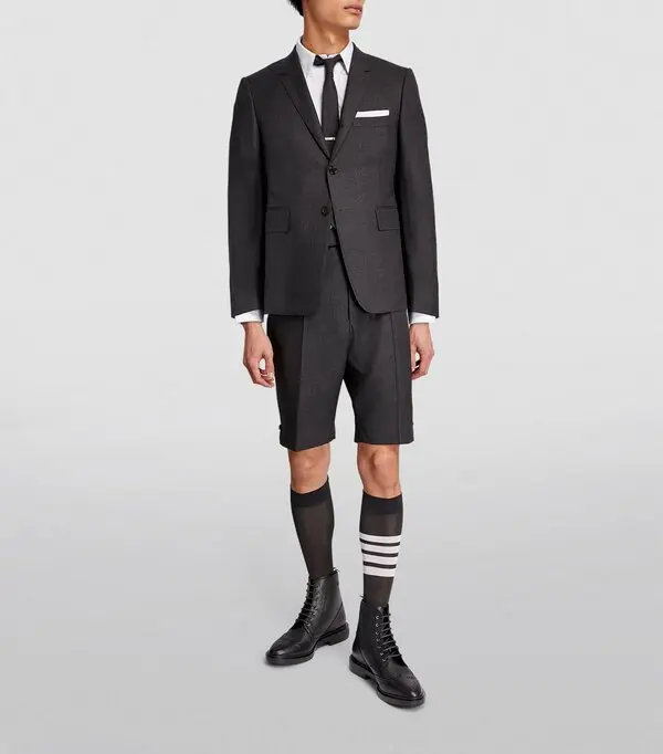 Thom Browne Perforated Leather Lace-up Boots - Black