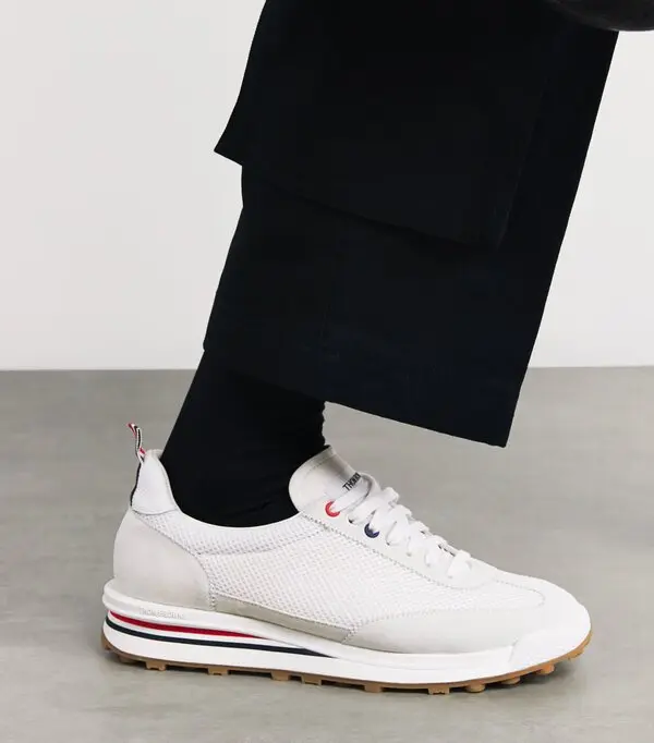 Thom Browne Suede-trim Technical Tricolour Sneakers
