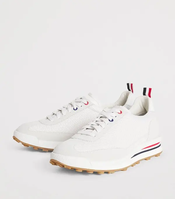 Thom Browne Suede-trim Technical Tricolour Sneakers
