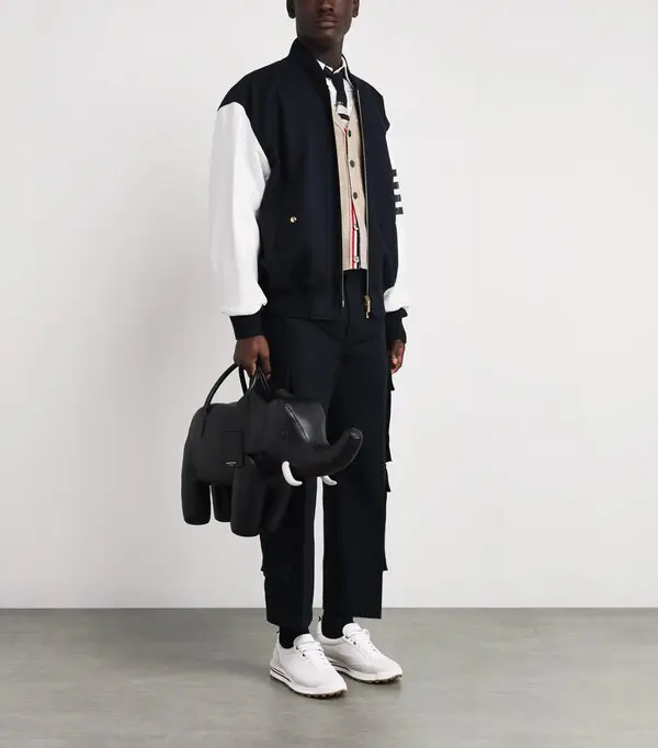 Thom Browne Suede-trim Technical Tricolour Sneakers