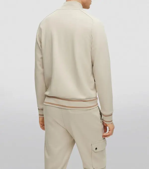 BOSS Striped T-smith Zip-up Sweatshirt