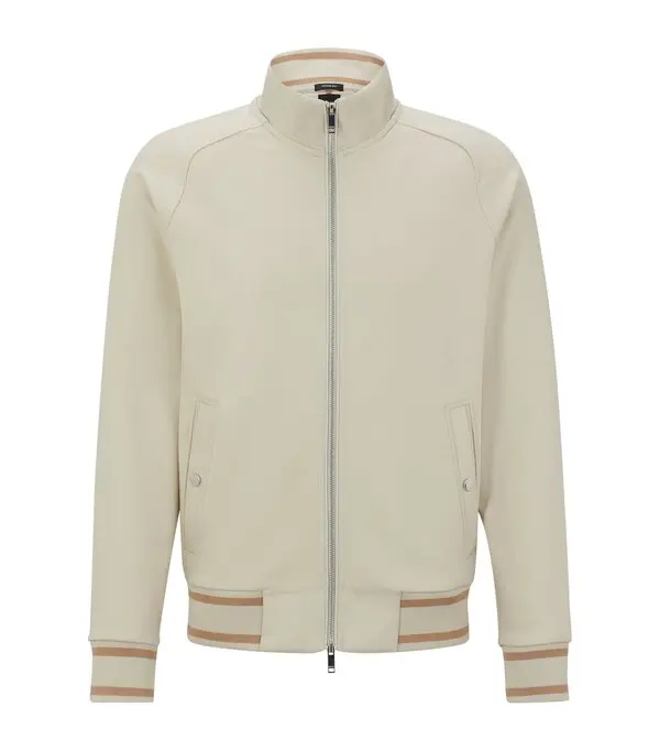 BOSS Striped T-smith Zip-up Sweatshirt