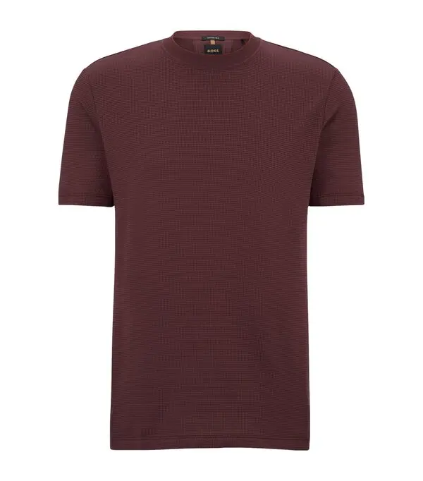 BOSS Cotton-silk Textured T-shirt