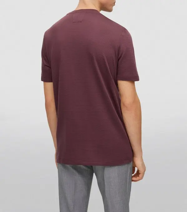 BOSS Cotton-silk Textured T-shirt