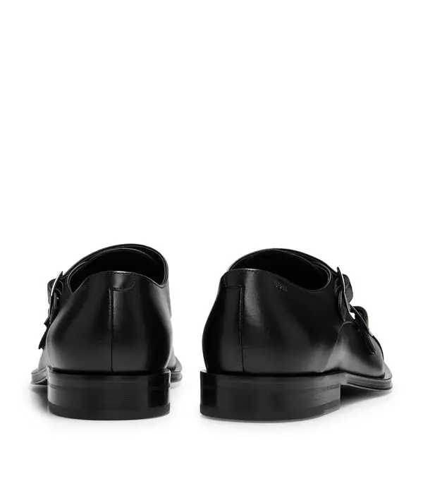 BOSS Derek Leather Monk Strap Shoes