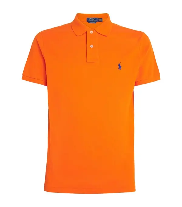 Polo Ralph Lauren Cotton Mesh Polo Pony Polo Shirt - Orange