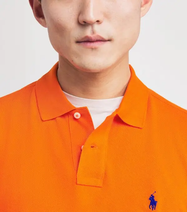Polo Ralph Lauren Cotton Mesh Polo Pony Polo Shirt - Orange