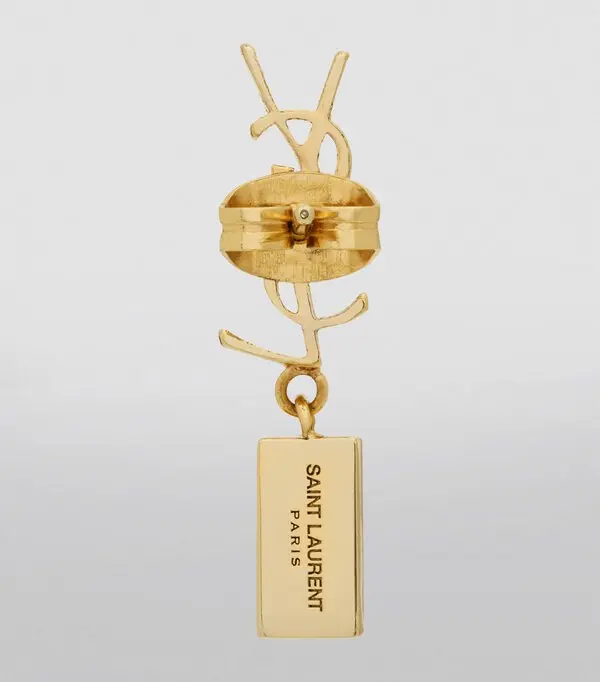 Saint Laurent Crystal-embellished Cassandre Single Earring