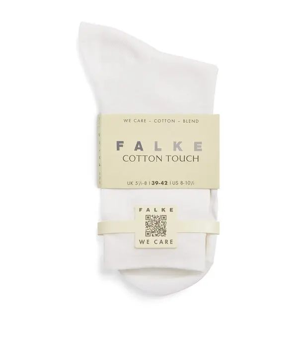 Falke Cotton Touch Crew Socks - White