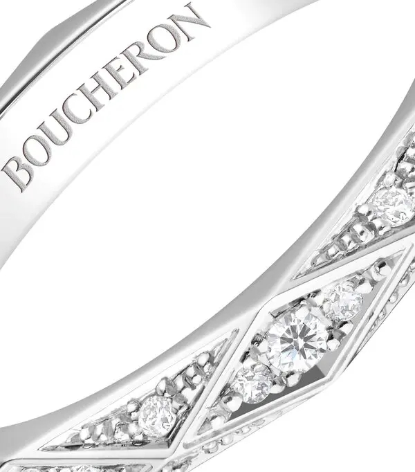 Boucheron Platinum And Diamond Facette Wedding Band