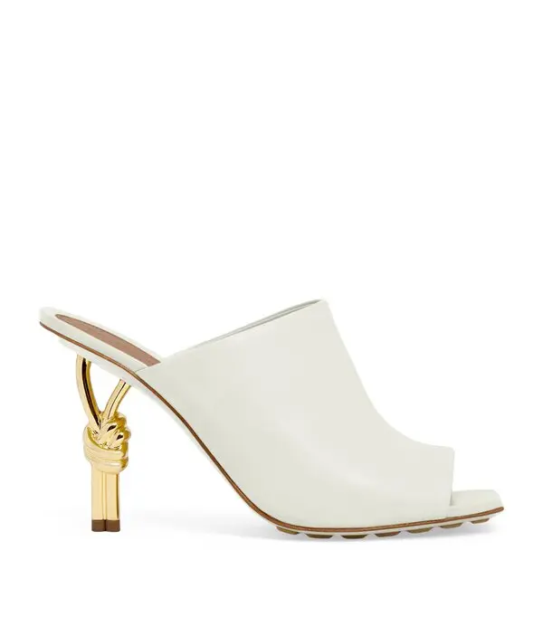 Bottega Veneta Leather Knot Mules 90 - White