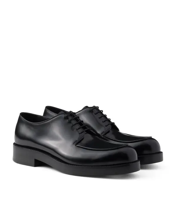 Prada Brushed Leather Derby Shoes