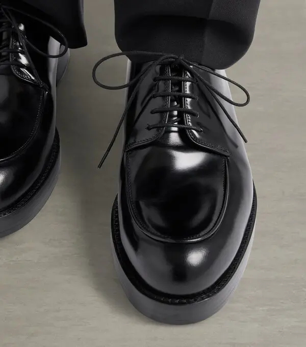 Prada Brushed Leather Derby Shoes