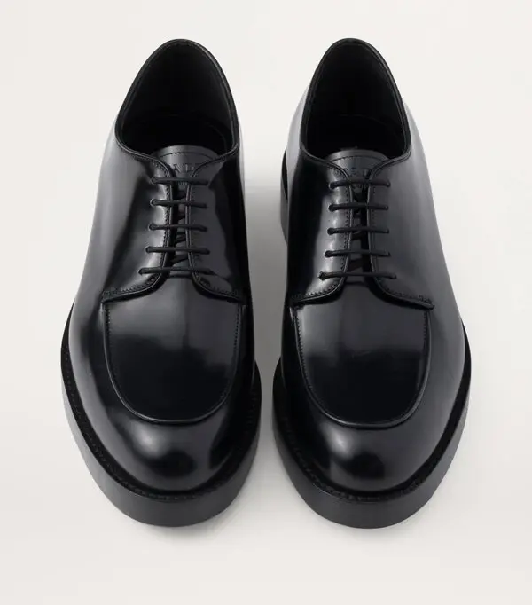 Prada Brushed Leather Derby Shoes