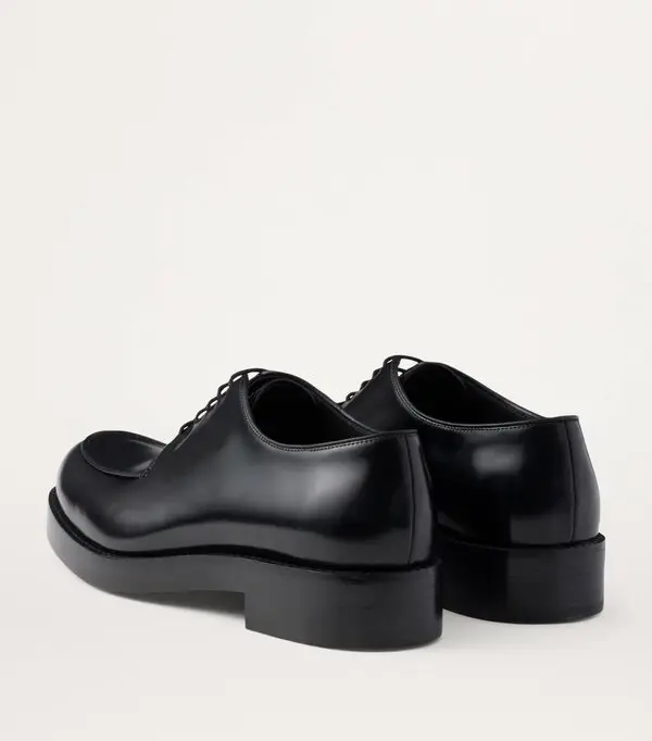 Prada Brushed Leather Derby Shoes