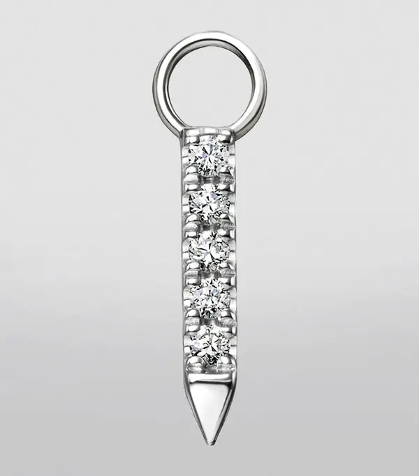 MARIA TASH Diamond And Sapphire Eternity Bar Earring Charm
