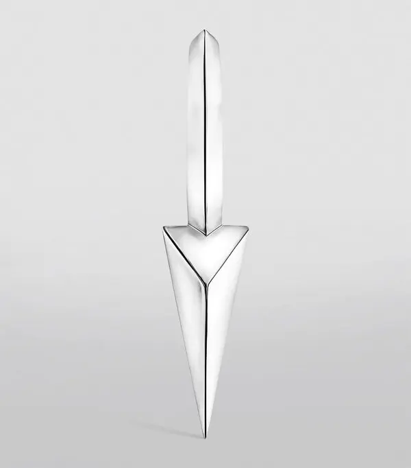 MARIA TASH Gold Faceted Single Long Spike Hoop Earring