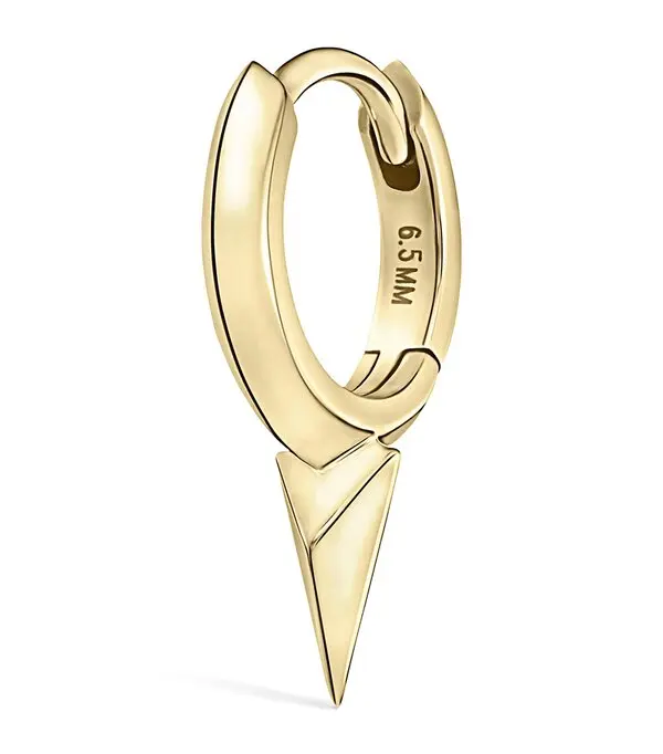 MARIA TASH Faceted Short Spike Hoop Earring - Gold