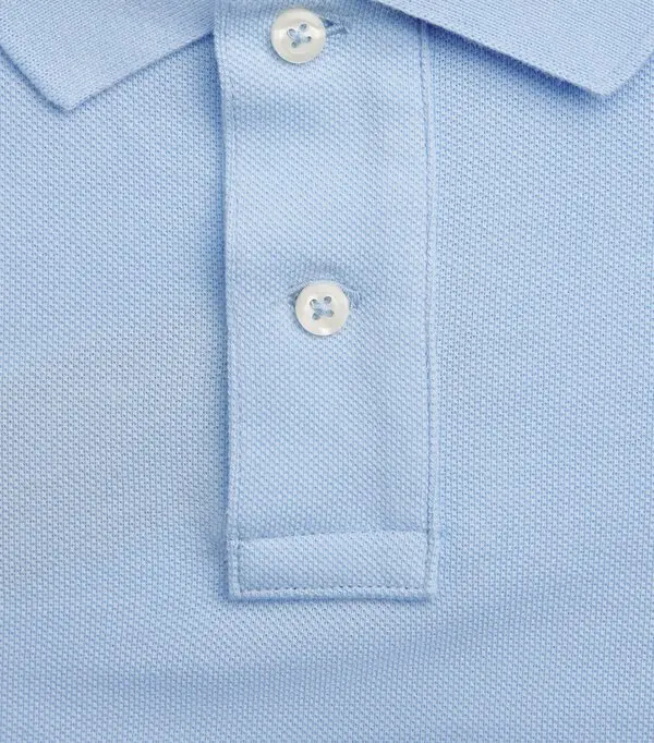 Polo Ralph Lauren Cotton Mesh Polo Shirt With Embroidered Pony - Blue