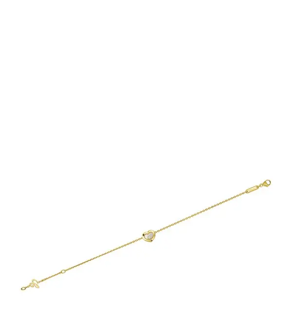 Chopard Happy Diamonds Heart Bracelet In Yellow With Diamond - Gold
