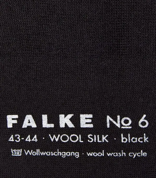Falke No. 6 Wool-silk Blend Socks - Black