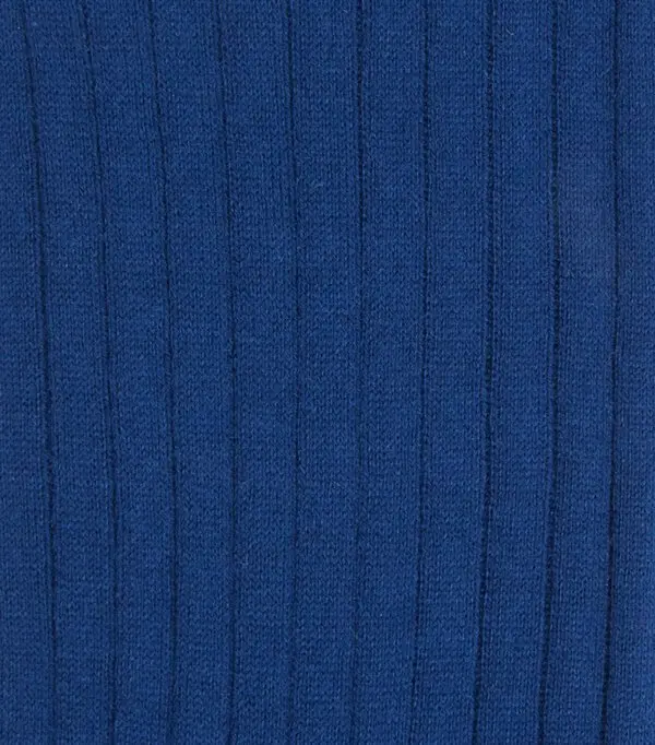 Falke Ribbed Cotton Dress Socks - Blue