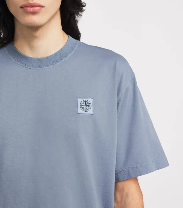 Stone Island Cotton Logo T-shirt - Blue