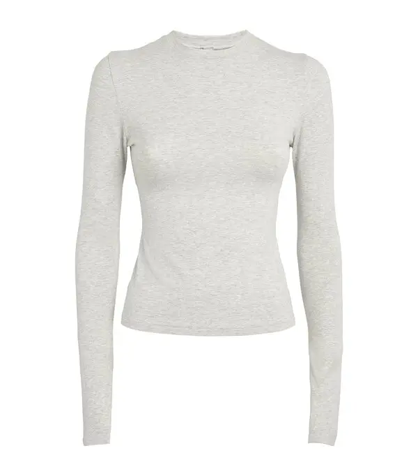 SKIMS Cotton Jersey Long-sleeve T-shirt - Grey