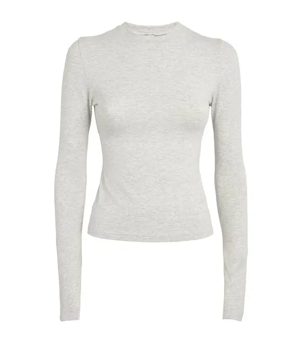 SKIMS Cotton Jersey Long-sleeve T-shirt - Grey