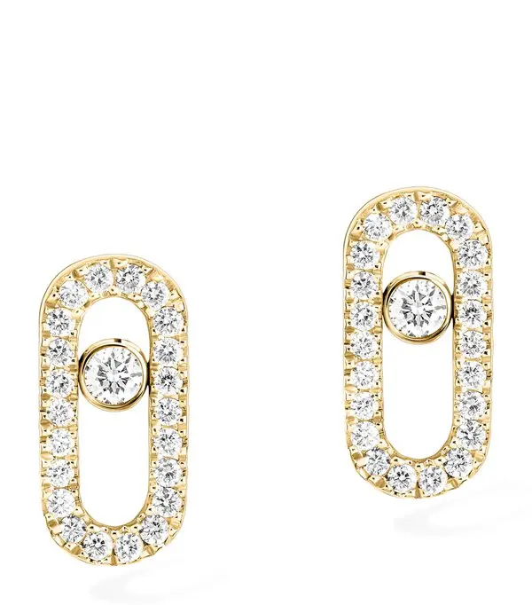 Messika Move Uno Diamond Stud Earrings - Gold