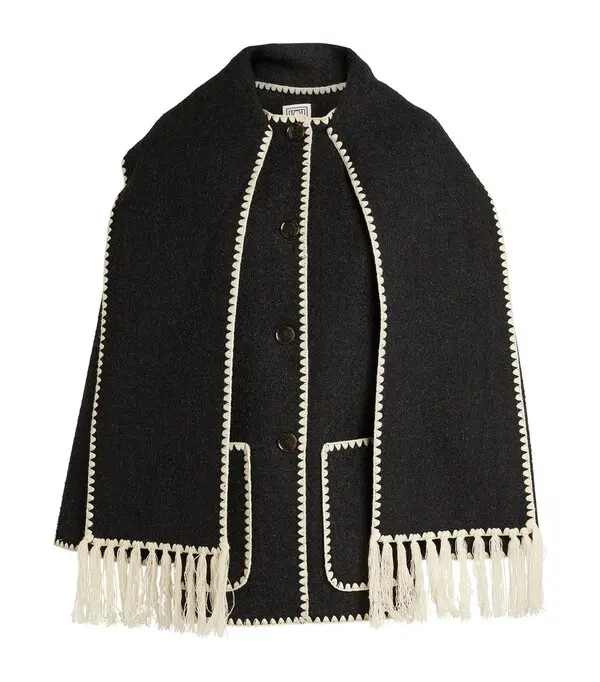 TOTEME Wool-blend Scarf Jacket - Grey