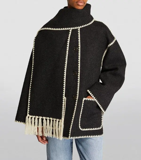 TOTEME Wool-blend Scarf Jacket - Grey