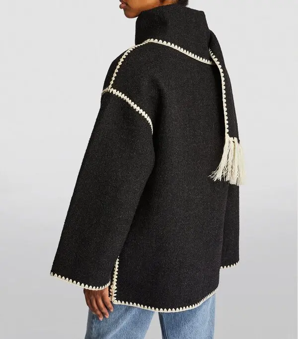 TOTEME Wool-blend Scarf Jacket - Grey