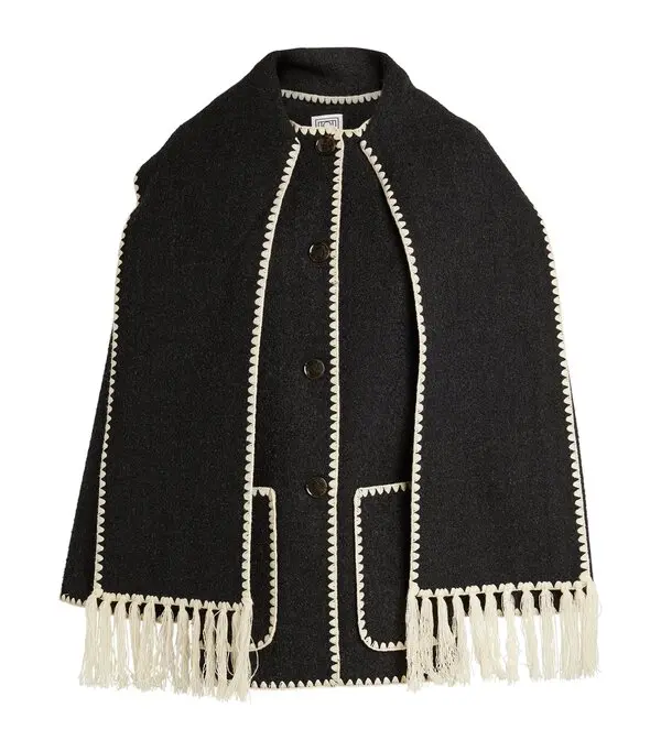 TOTEME Wool-blend Scarf Jacket - Grey