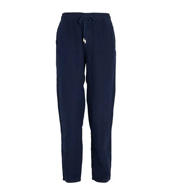Vilebrequin Pacha Linen Drawstring Trousers - Navy