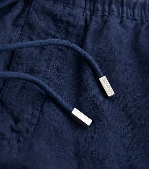 Vilebrequin Pacha Linen Drawstring Trousers - Navy