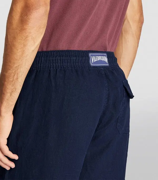 Vilebrequin Pacha Linen Drawstring Trousers - Navy