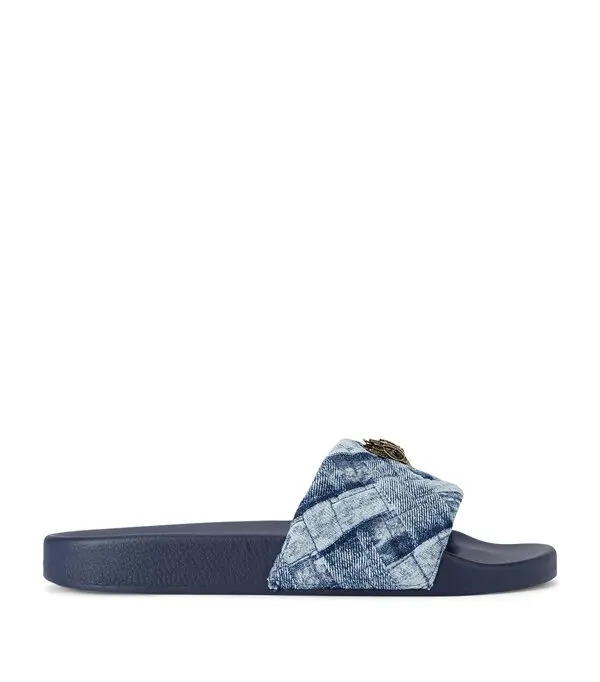 Kurt Geiger Denim Meena Eagle Slides - Blue