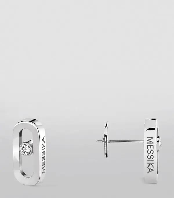 Messika Move Uno White Gold Diamond Stud Earrings