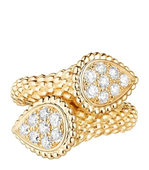 Boucheron Serpent Bohème Toi Et Moi Diamond Ring In Gold