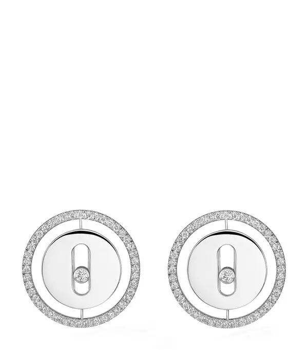 Messika Lucky Move White Gold And Diamond Stud Earrings
